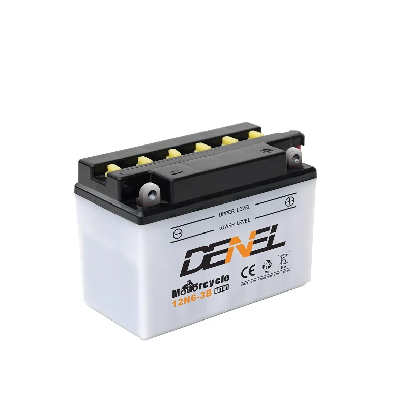 Sealed Lead Acid Starter Moto Motorcycle Battery 12n6-3b 12v 6ah Two ...