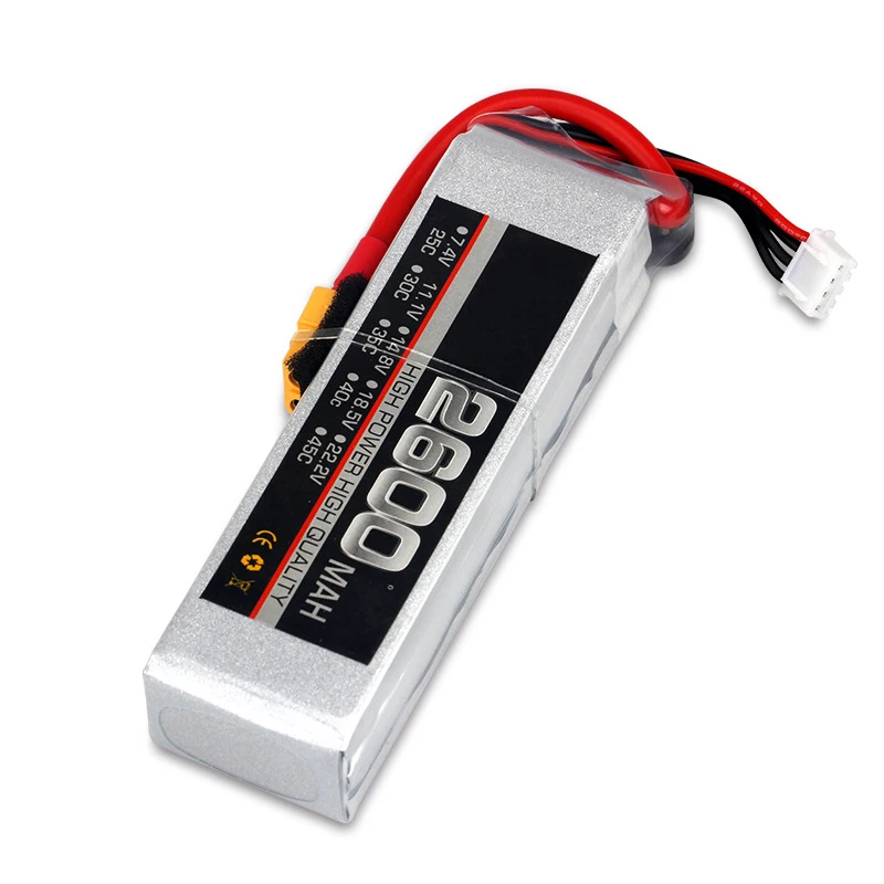 Full Capacity 7.4v 2600mah RC Model Airplane Battery Pack