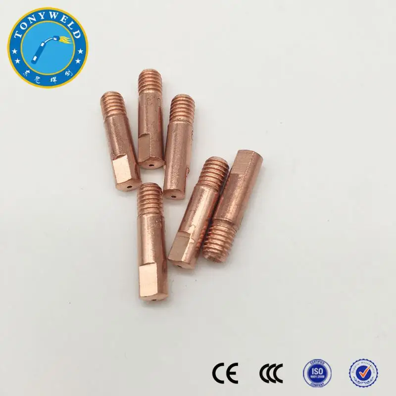 Mig Welding Parts Contact Tip Cucrzr M6x25 For Binzel 15ak Mig Torch ...
