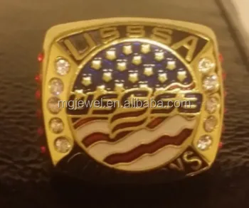 Good Quality Stainless Steel Usssa Softball Championship Rings Gold ...