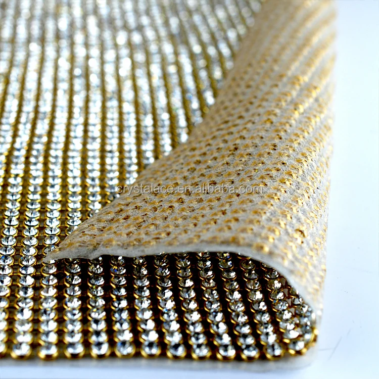 Silver Aluminium Hotfix Rhinestone Sheet - 120cmx45cm