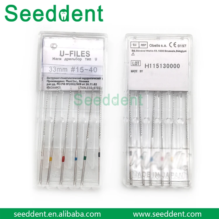 Dental Stainless Steel U-files For Root Canal Cleaning / Ultrasonic ...