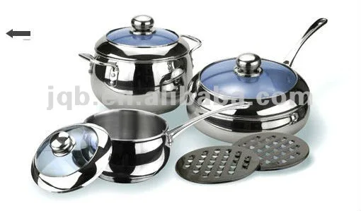 12 Pieces 201 Stainless Steel German Cookware Set - Buy Cookware Set ...