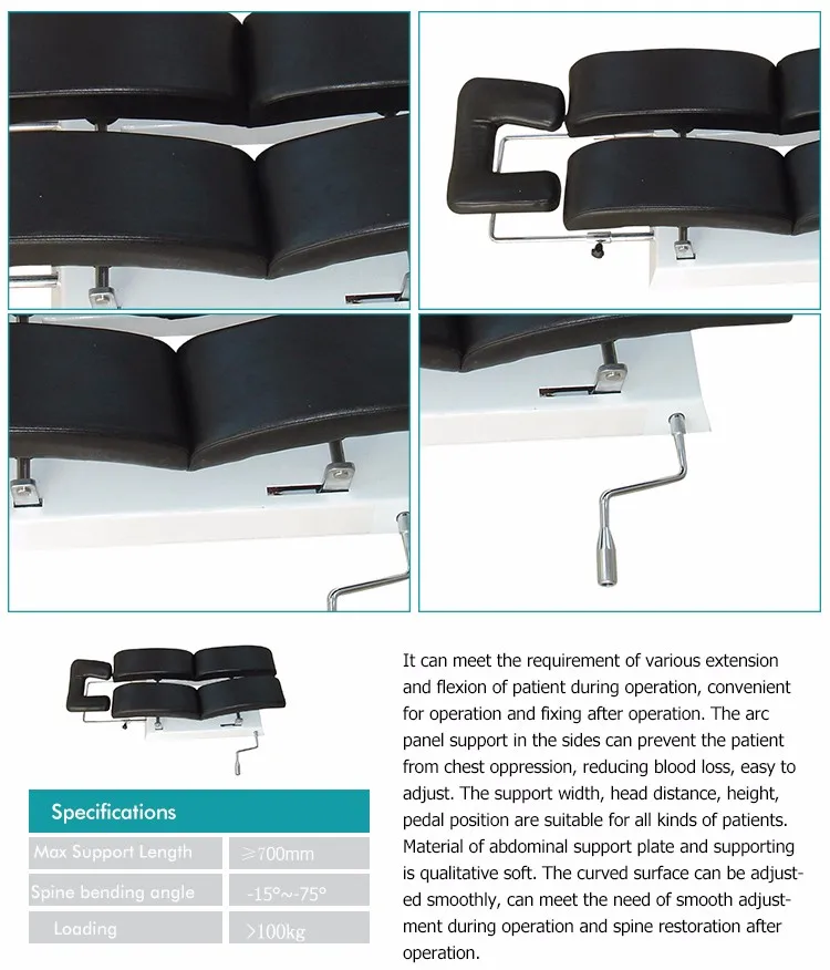 Stretchable Medical Lumbar Spine Operating Tables - Buy Lumbar Spine ...