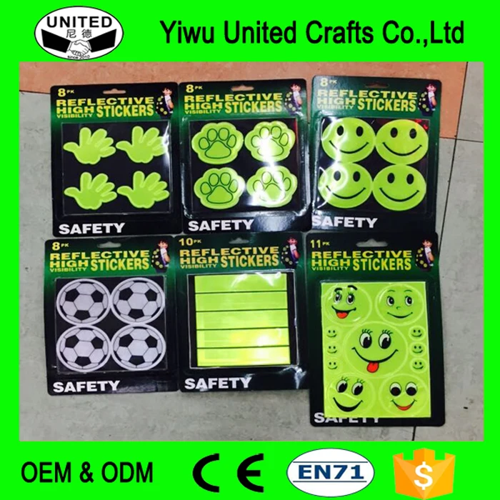 Round Shape Transparent Stickers Reflective Safety Pvc Stickers - Buy ...