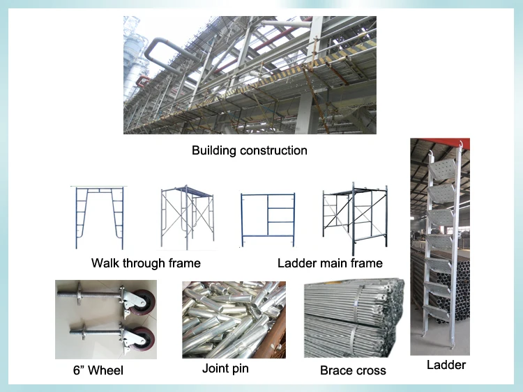 Scaffolding Tire 6" Wheel Caster with Brakes - Durable & Safe