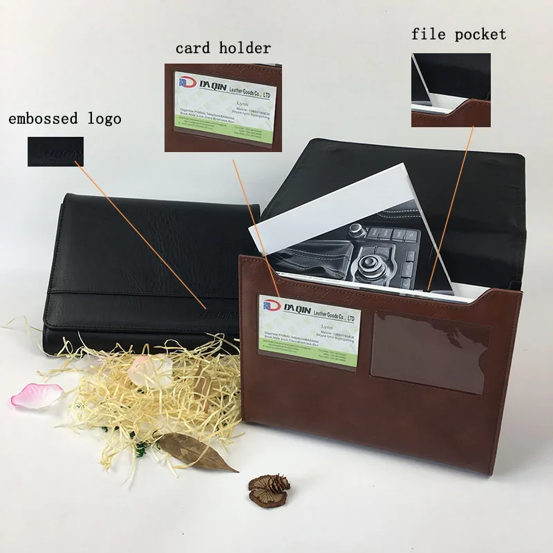 Pu Leather Car Manual Holder Car Manual Folder With Embossed Logo - Buy ...