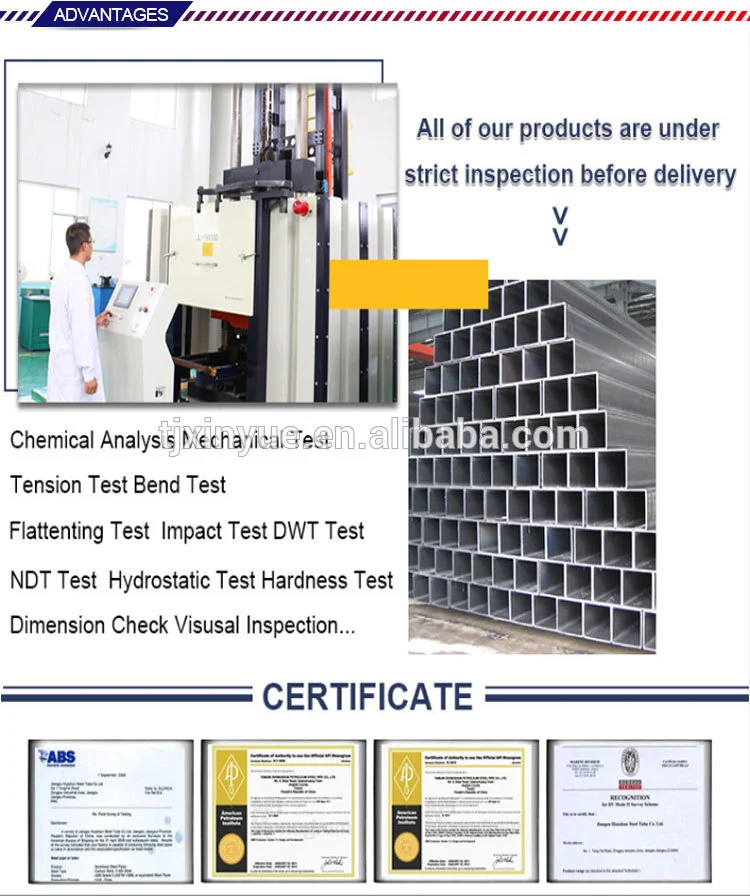 Astm A500 100x150 Rhs Rectangular Steel Structural Construction Tube ...