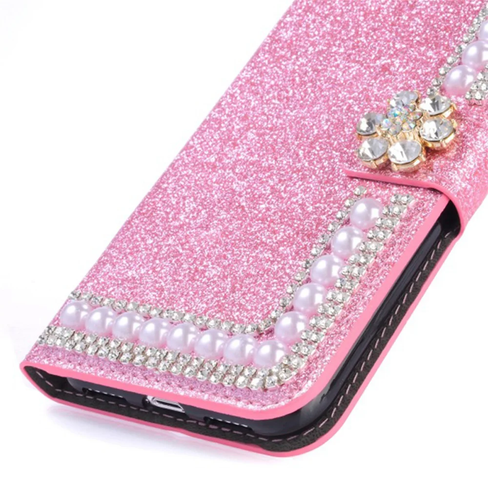 Factory Price Glitter Smart Flip Leather Pu Mobile Phone Case Cover For ...
