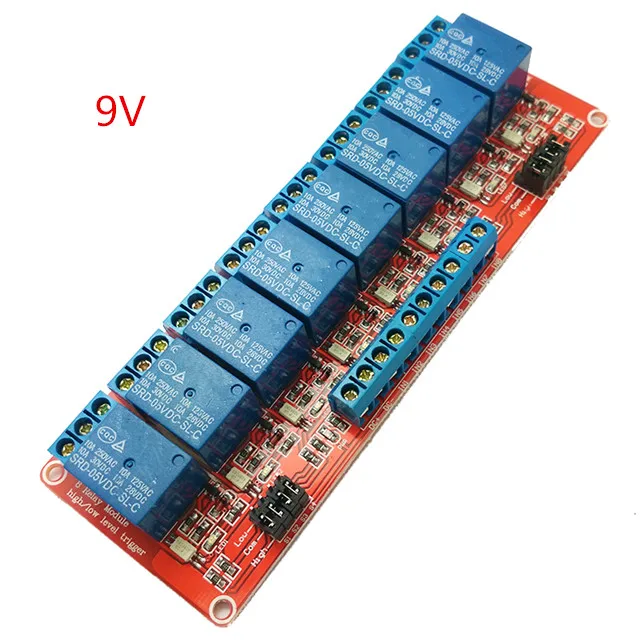 8 Channel 9v Relay Module Relay Expansion Board High/low Level Trigger ...