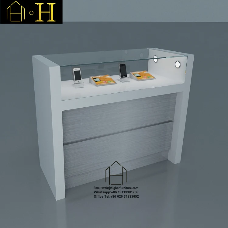 Customized Cell Phone Store Design Mobile Counter Display Showcase ...