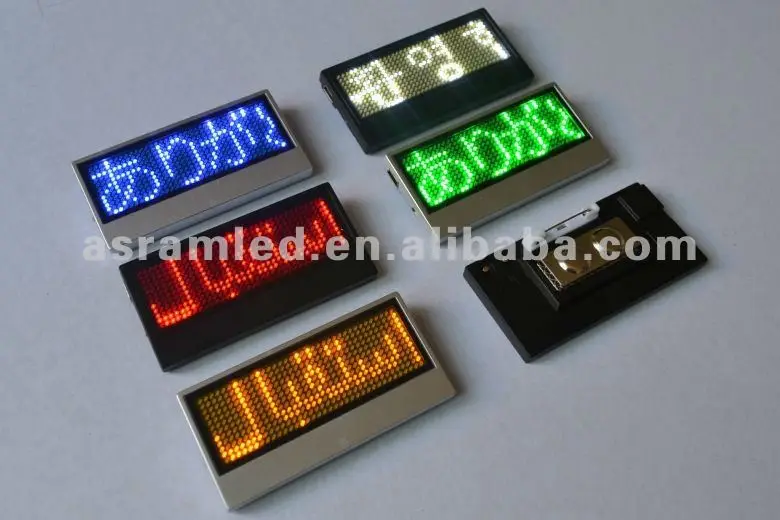 Mini Scrolling Led Name Badge Sign Display Led Name Tag/ Led Name Badge ...