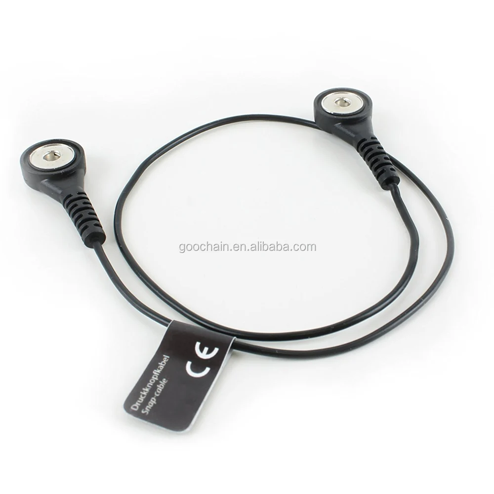 4.0mm Electrode Snap to Snap Push Button Lead Wire for EMS
