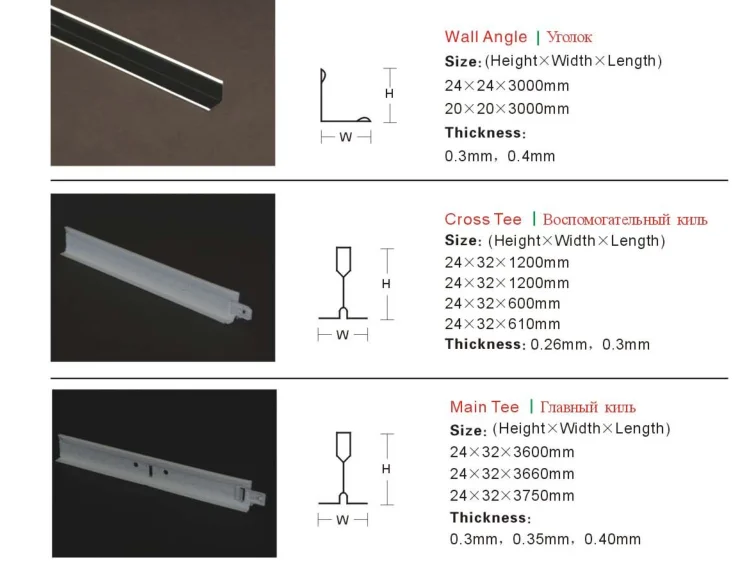 Suspension Pvc Ceiling Tee Grids Main Tee Cross Tee - Buy Suspension ...