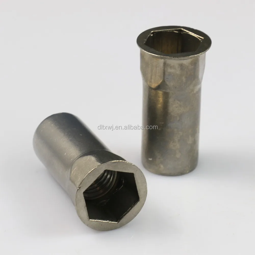 Steel Flat Head Hex Socket Semi Tubular Rivet Nuts - Buy Tubular Rivet ...
