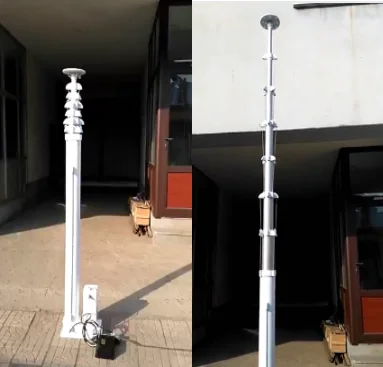 15m Motorized Fast Extended Telescoping Pole Mobile Tower In White ...