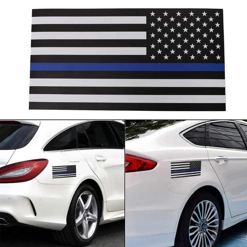 Blue Line American Flag Vinyl Decal Car Sticker - Buy Car Wrap Sticker ...