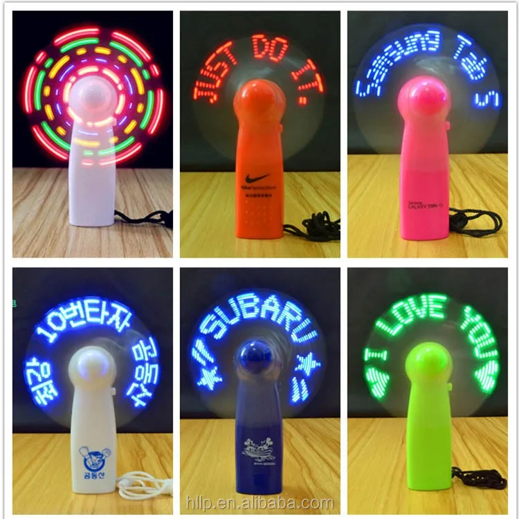 Custom Portable Mini Led Message Fan Battery 2017 Manufacturer China ...