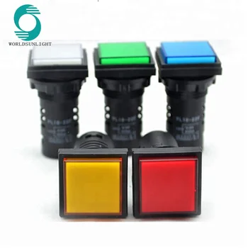 Ad16-22f Mounting Size 22mm Red/green/yellow Square Pilot Lamp,Led Lamp ...