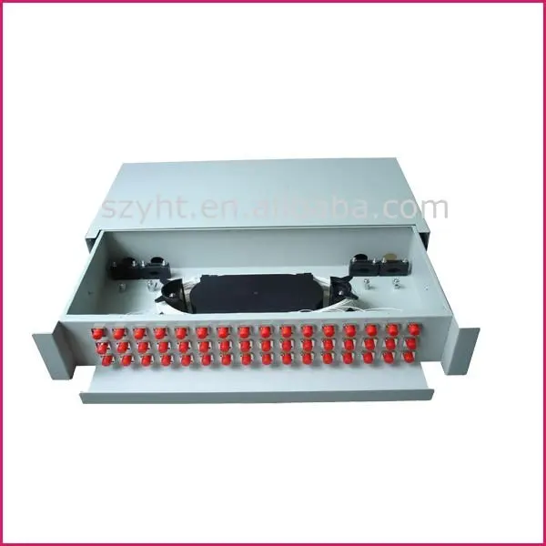 48 Cores Optical Patch Panel,2u Slide Rack Mount Odf Fiber Optic Patch ...