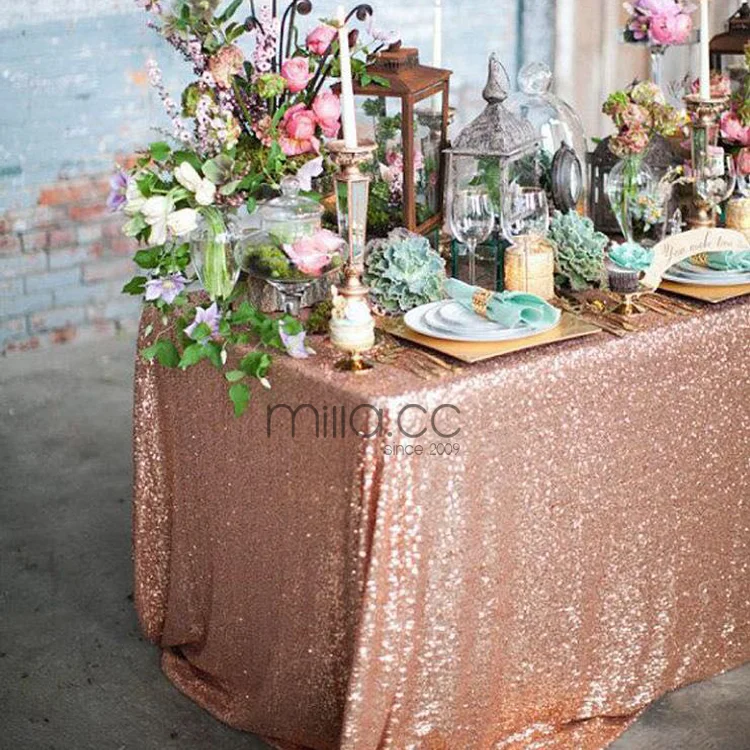 Big Payette Sequin Table Overlay Wedding - Buy Wedding Embroidered ...