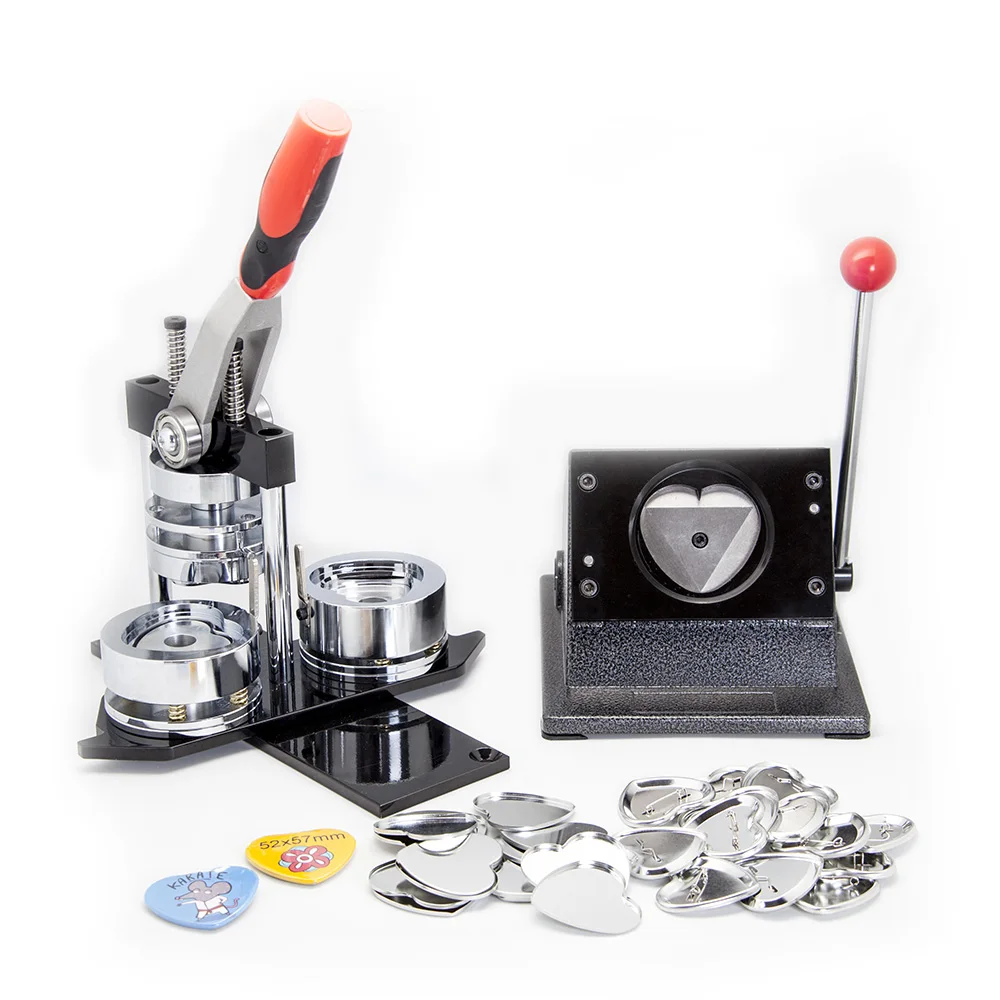 Hot Sale Heart Shape Badge Making Machine Button Maker Kit + Heart ...