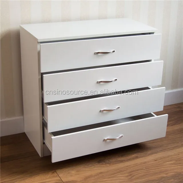 Bedroom Furniture White Melamine Mdf Particle Board Wood Chest Of ...