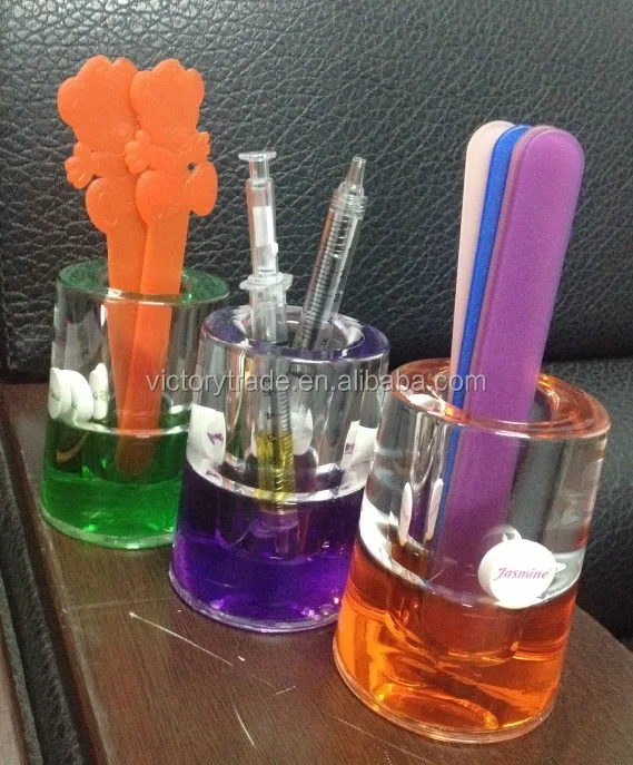 V-ph-07 Color Liquid Floats Pen Holder - Buy Liquid Pen Holder,Plastic ...