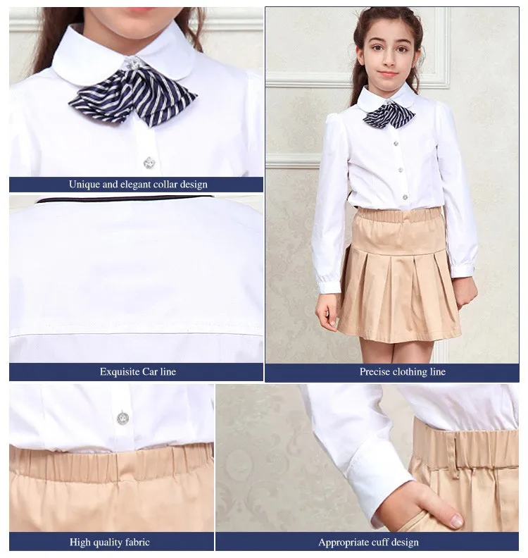 School-uniform Sample White Shirt And Khaki Pants Kindergarten School ...