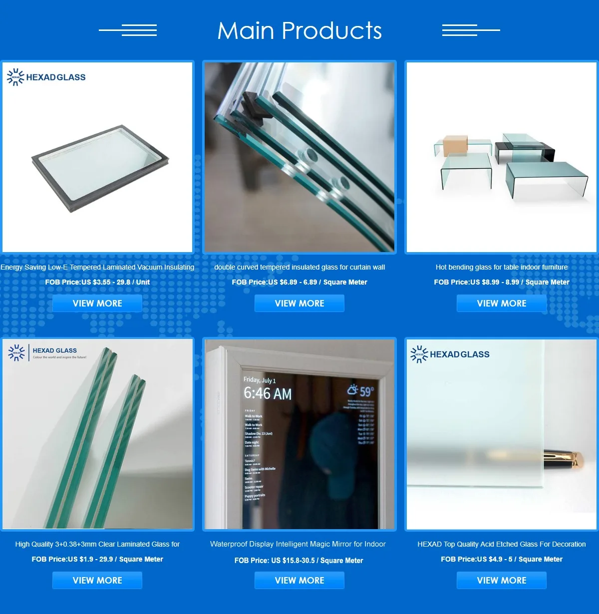 Qingdao Hexad Glass Co., Ltd. - Float Glass, Reflective Glass
