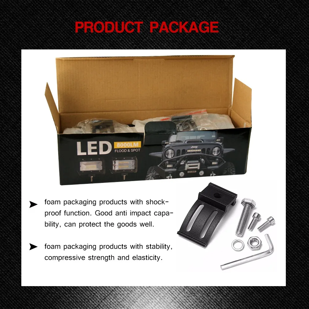 Mini 5inch Light Bar Super Bright Spot Beam 12v 27w Double Row Atv Utv ...