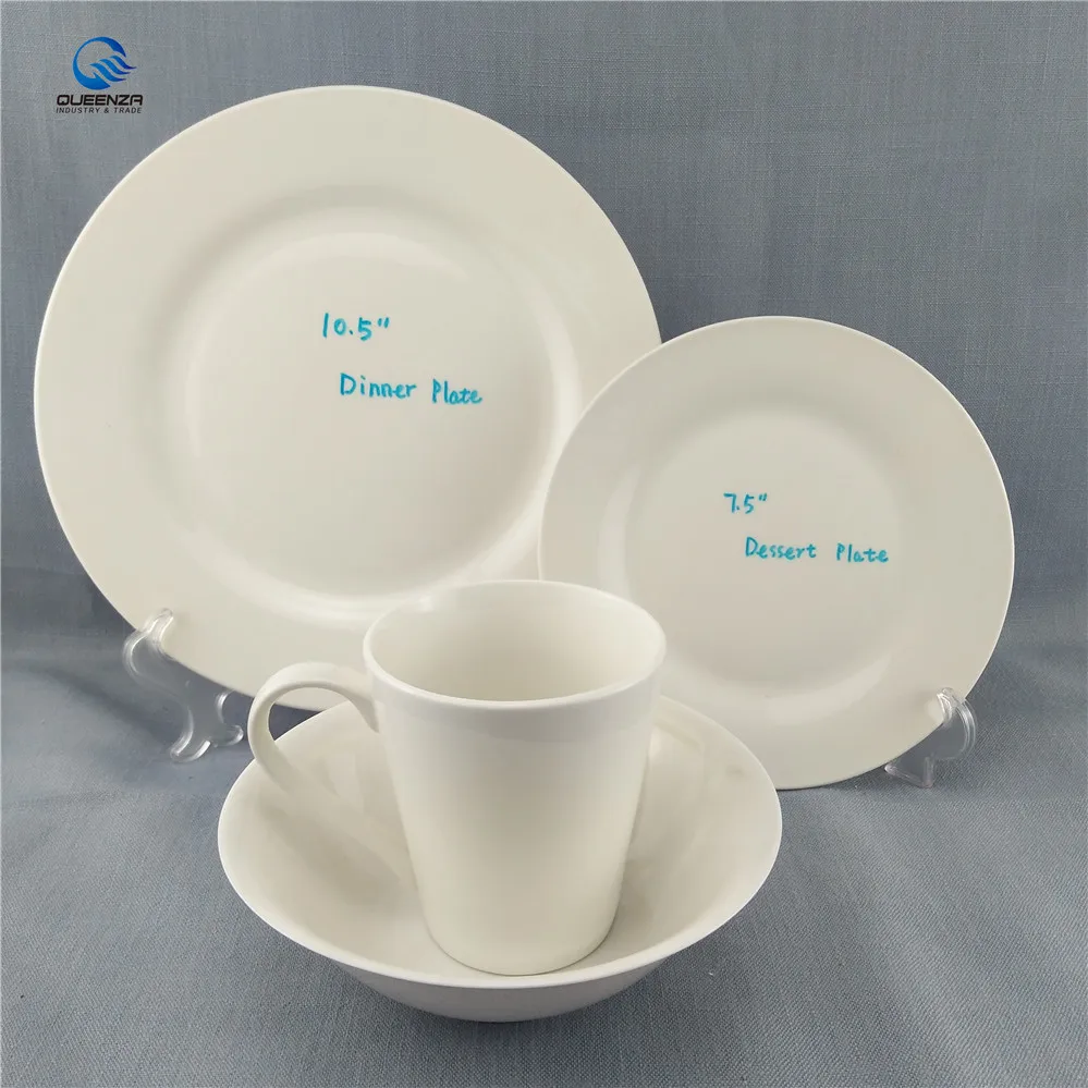 16pcs Plain White Ceramic Dinner Set,16pcs Porcelain Dinnerware Set ...