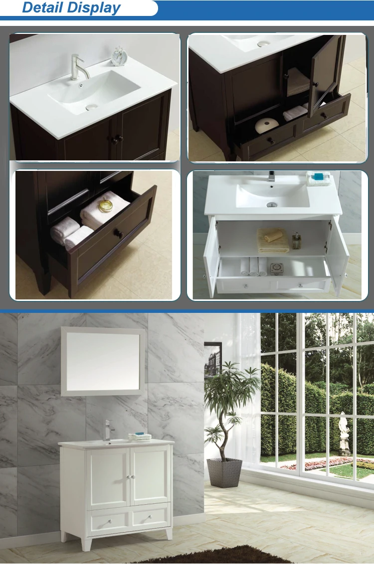 Bathroom Vanity With Ceramic Countertop,North American Style Waterproof ...