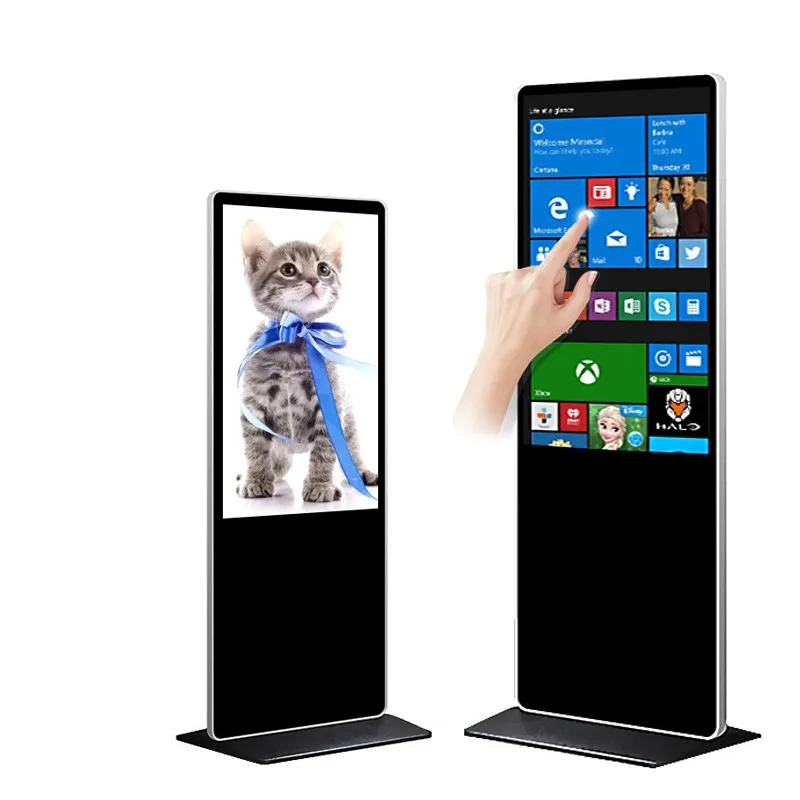 Free Standing 55 Inch Interactive Information Multi Touch Screen ...