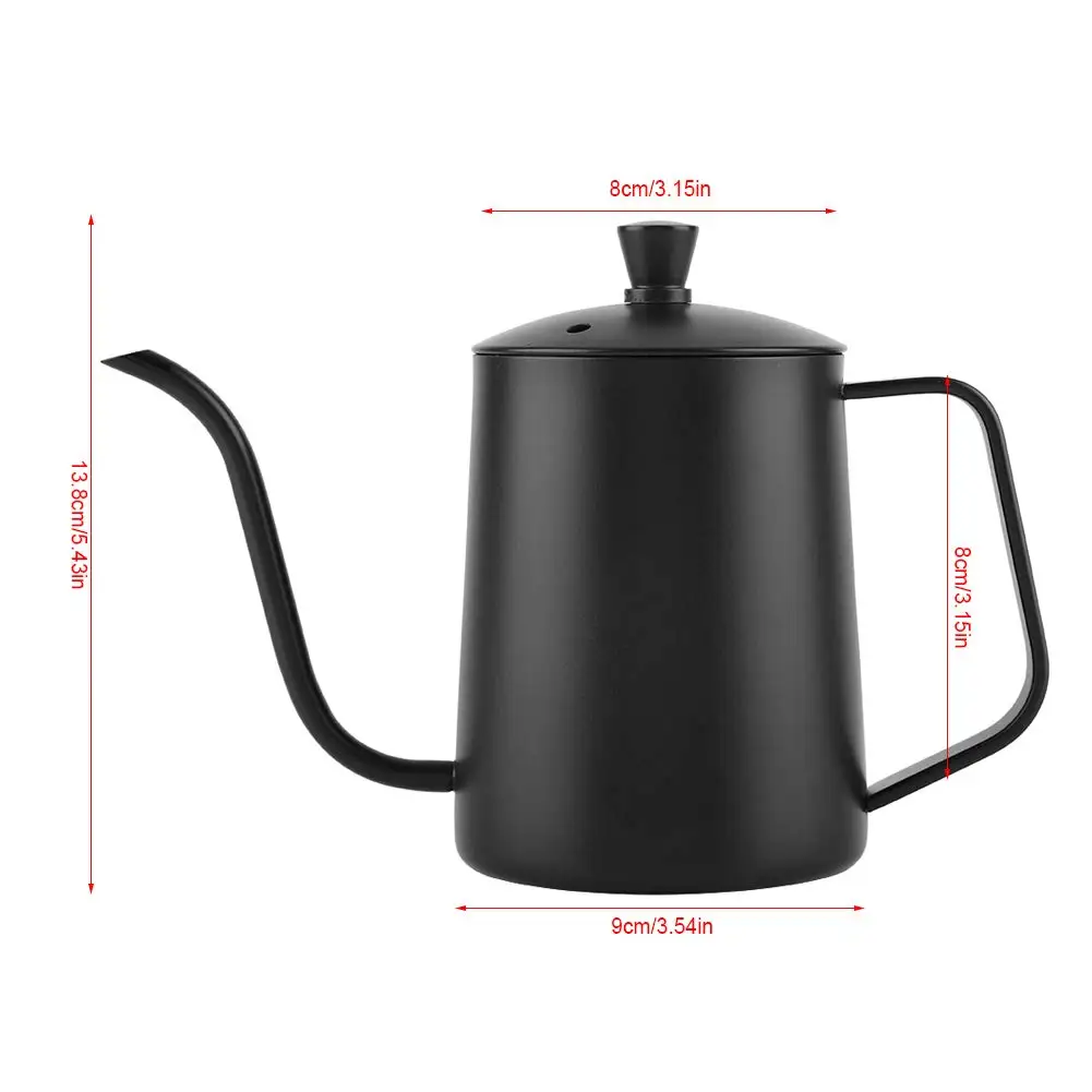 550ml Stainless Steel Long Narrow Spout Coffee Pot For Kitchen Coffee ...
