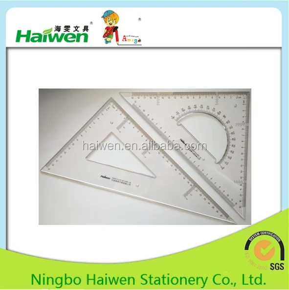 HW-TR30 Office Triangle Ruler Set 2pcs Pvc Packing Haiwen Brand Ruler ...