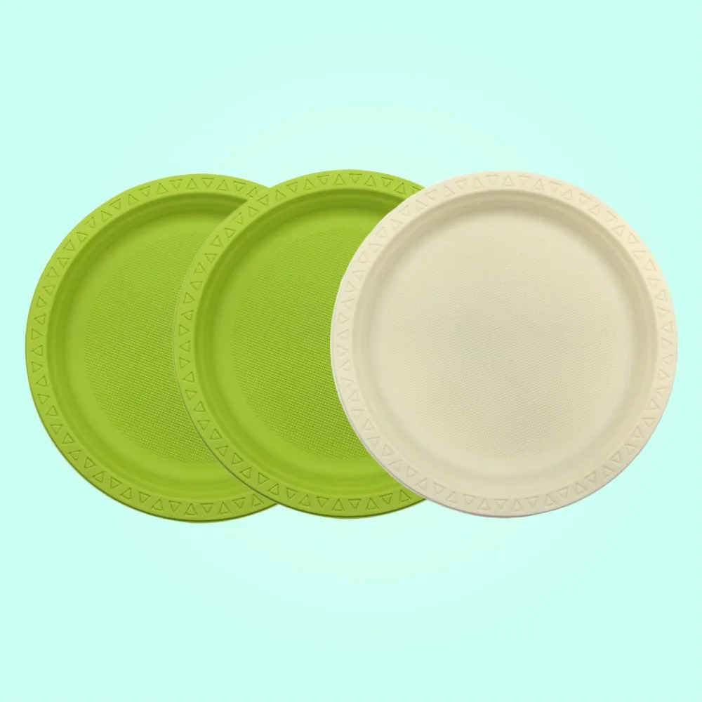 Disposable Biodegradable Corn Starch Plastic Plates For Restaurant ...