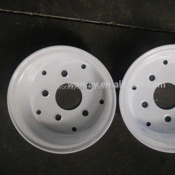 Cheap Solid Tire 8 Inch 5 Holes 3.75-8 White Wheel Rims For 4.00-8 Tire ...
