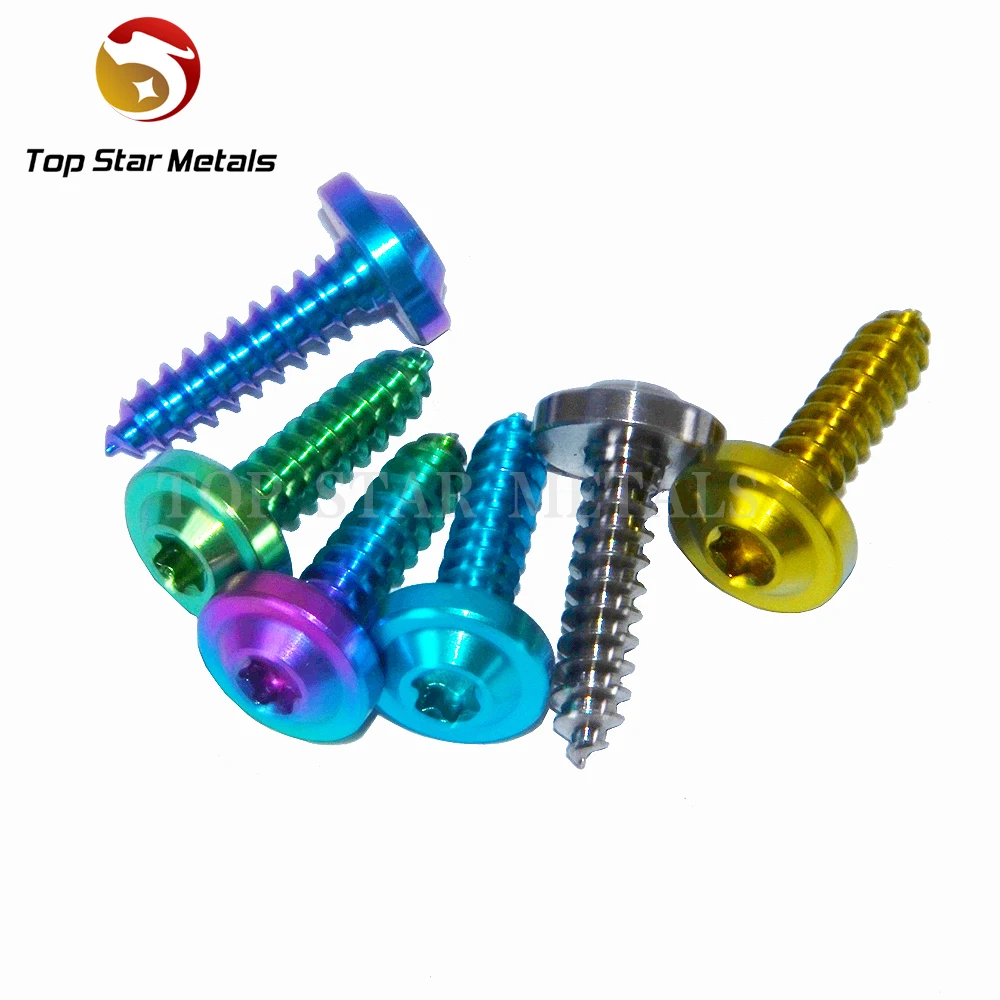 TITST M5X20mm Titanium Self-Tapping Screws Dish Shaped Button Head ...