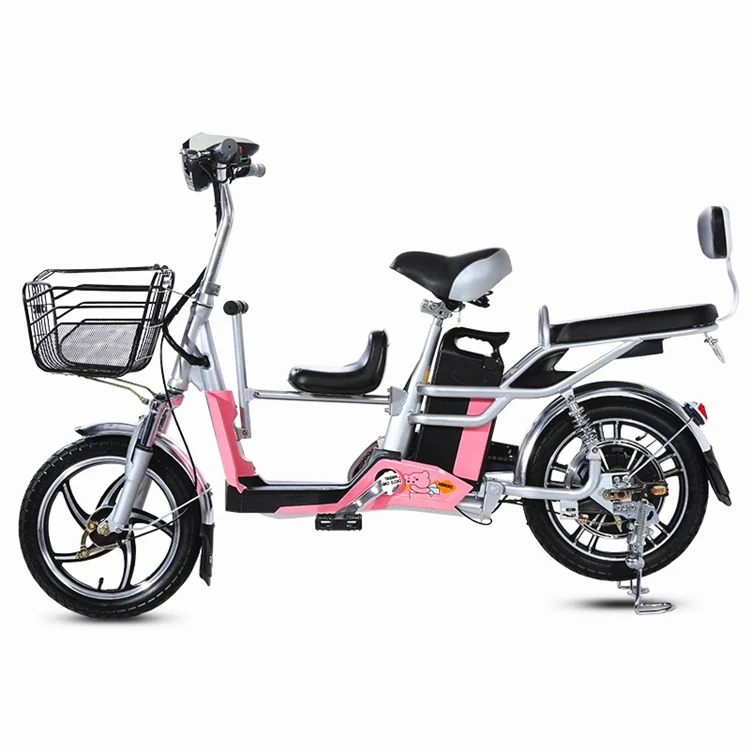 3 Seat Electric Scooter Bicycle 250w Adult E City Bike 2 Wheel Mini Two ...