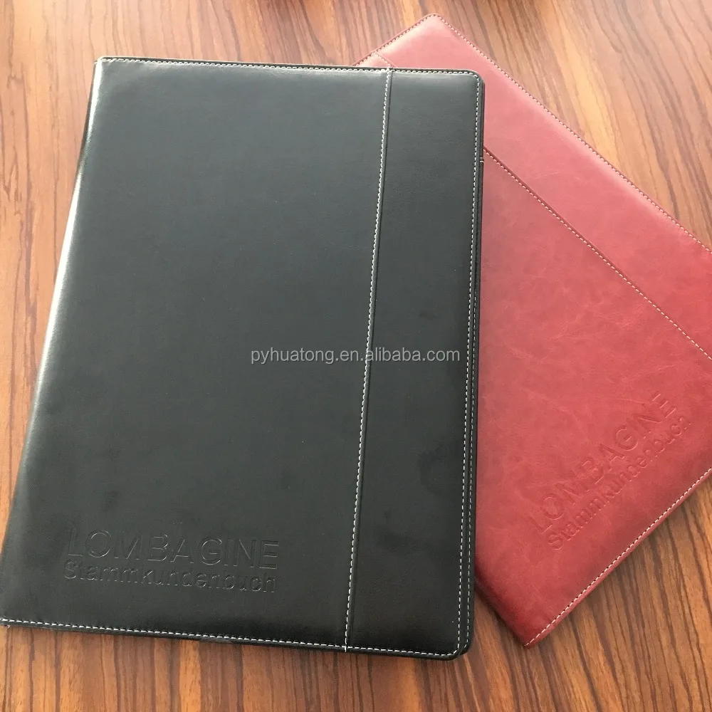 A4 Pu Leather Presentation Pocket Folder - Buy A4 Two Pocket Folder,A4 ...