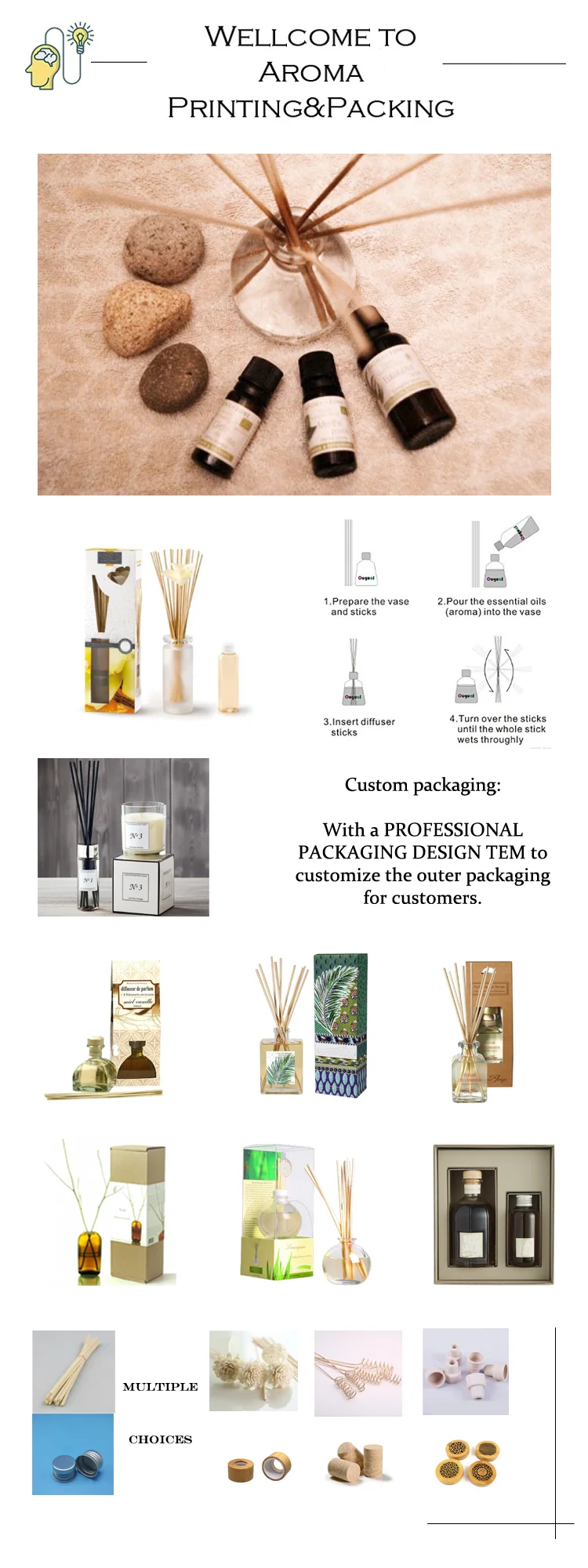 Custom Diffuser Wooden Caps - 24mm and 28mm Sizes