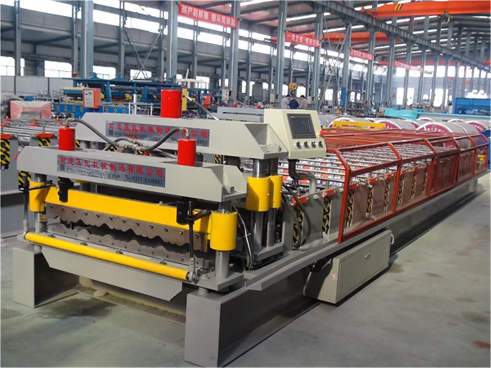 High-efficiency Shingles Step Roof Tile Roll Forming Machine Galvanized ...