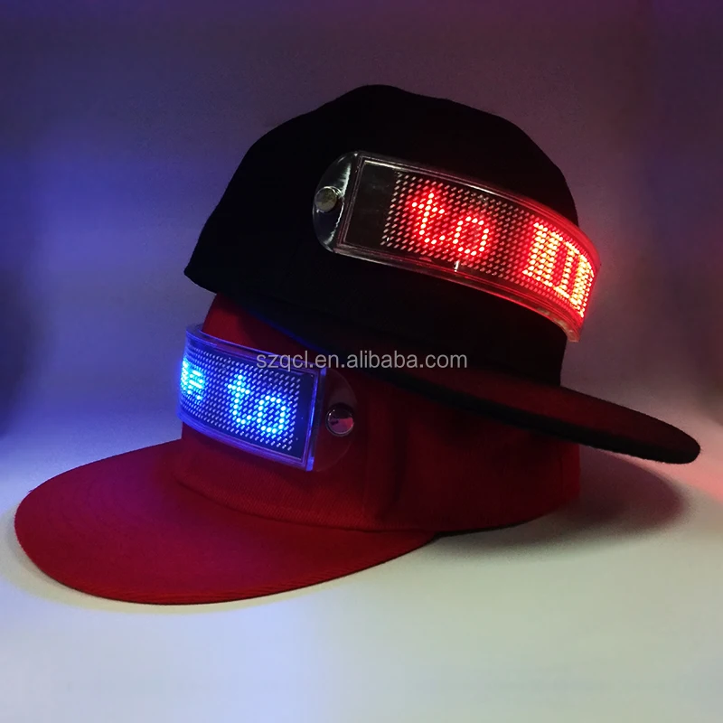 Fashion Party Equipment Led Light Hat Custom Embroidery Logo Led ...