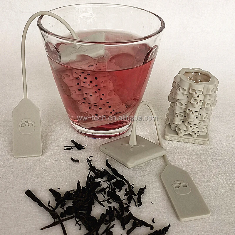 Tea Bones Skull Tower Shape Silicone Tea Infuser - Buy Tea Bones Skull ...