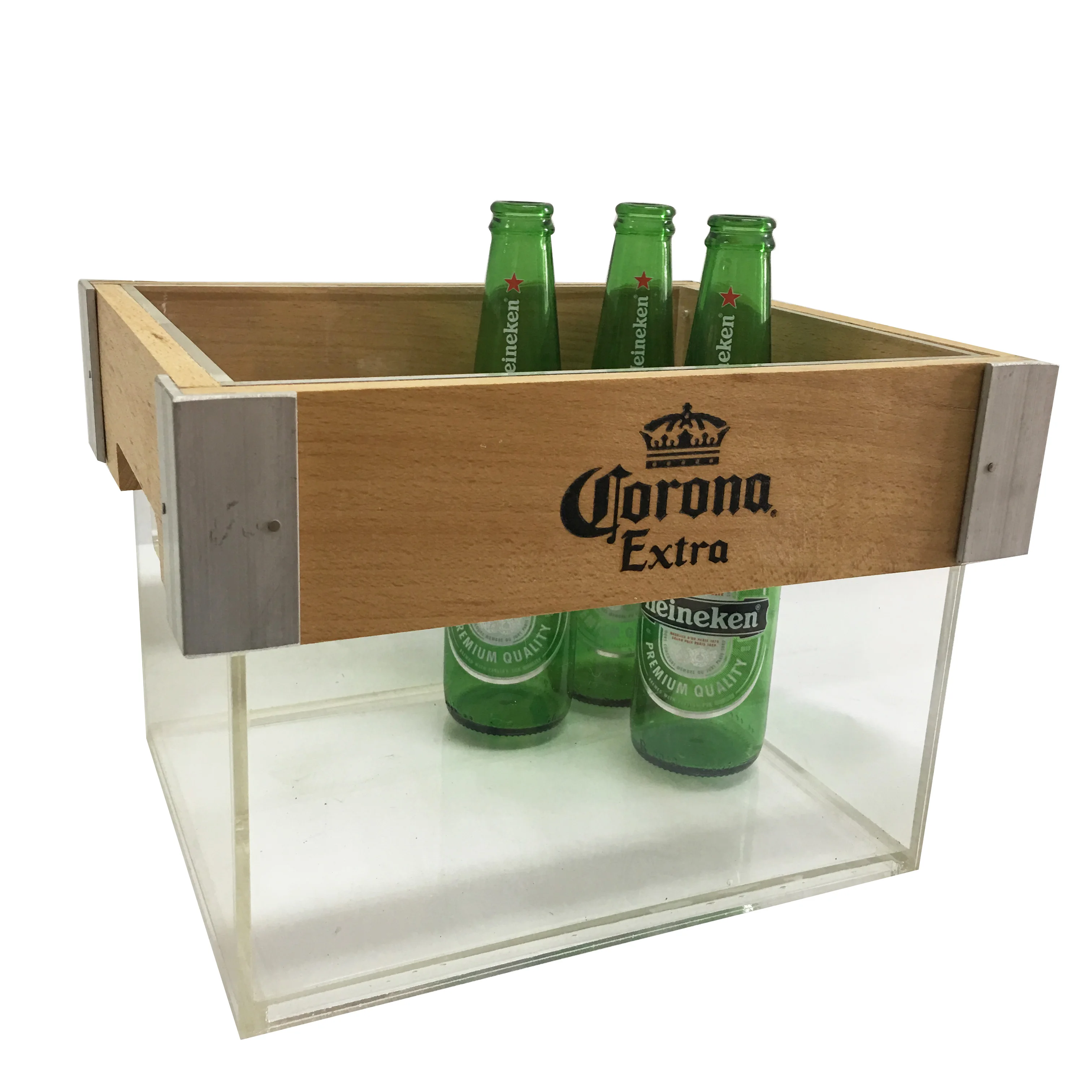 Corona New Personalized Big Wooden Beer Buckets Ice Bucket - Buy New ...