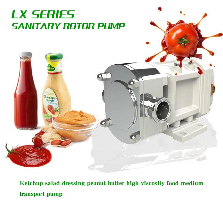 Ss361l Food Hygiene Rotary Cam Pump For Transporting Ketchup Peanut ...