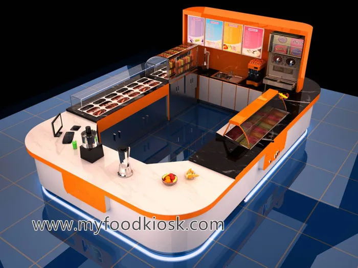 Popular Wooden Juice Bar Counter Design - High Custom Made