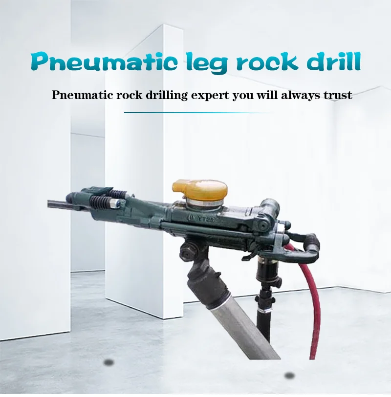 Efficient Portable Pneumatic Rock Drill with Air Leg for Mining