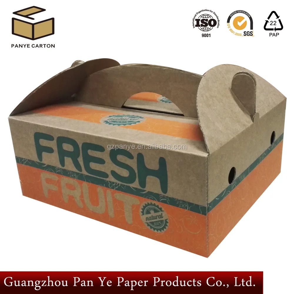 Folding Fruit Corrugated Carton Boxes / Fruit Vegetable Packaging ...